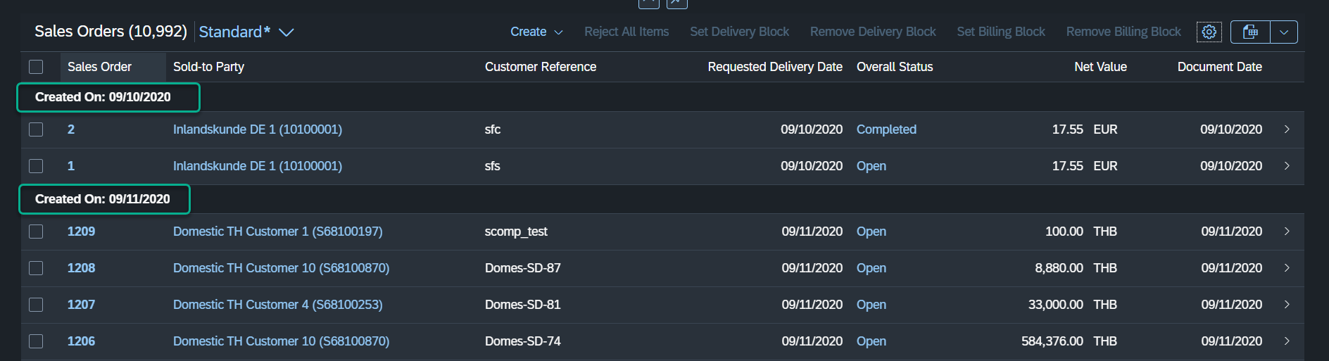 Grouping Header Text