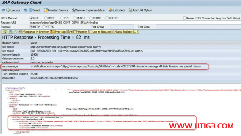 如何在ODATA服务中返回错误MESSAGE | 优通SAP